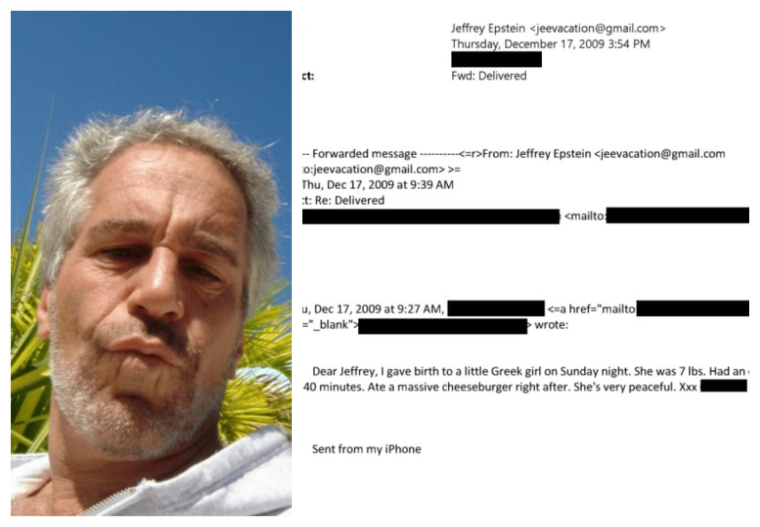 Νέες αποκαλύψεις-σοκ για τον Επστάιν: «Αγαπητέ Τζέφρι, έφερα στον κόσμο ...